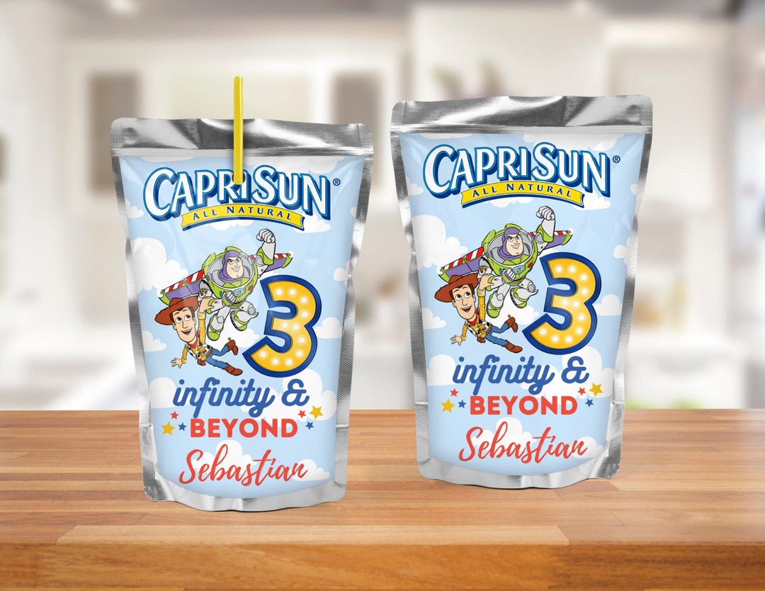 Three Infinity and Beyond Caprisun Labels, Toy Story Personalized Party ...