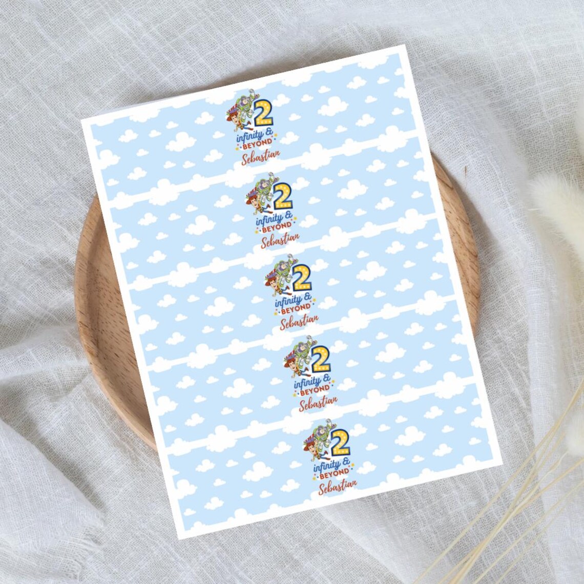 Two Infinity and Beyond Water Bottle Labels: Personalized Birthday ...