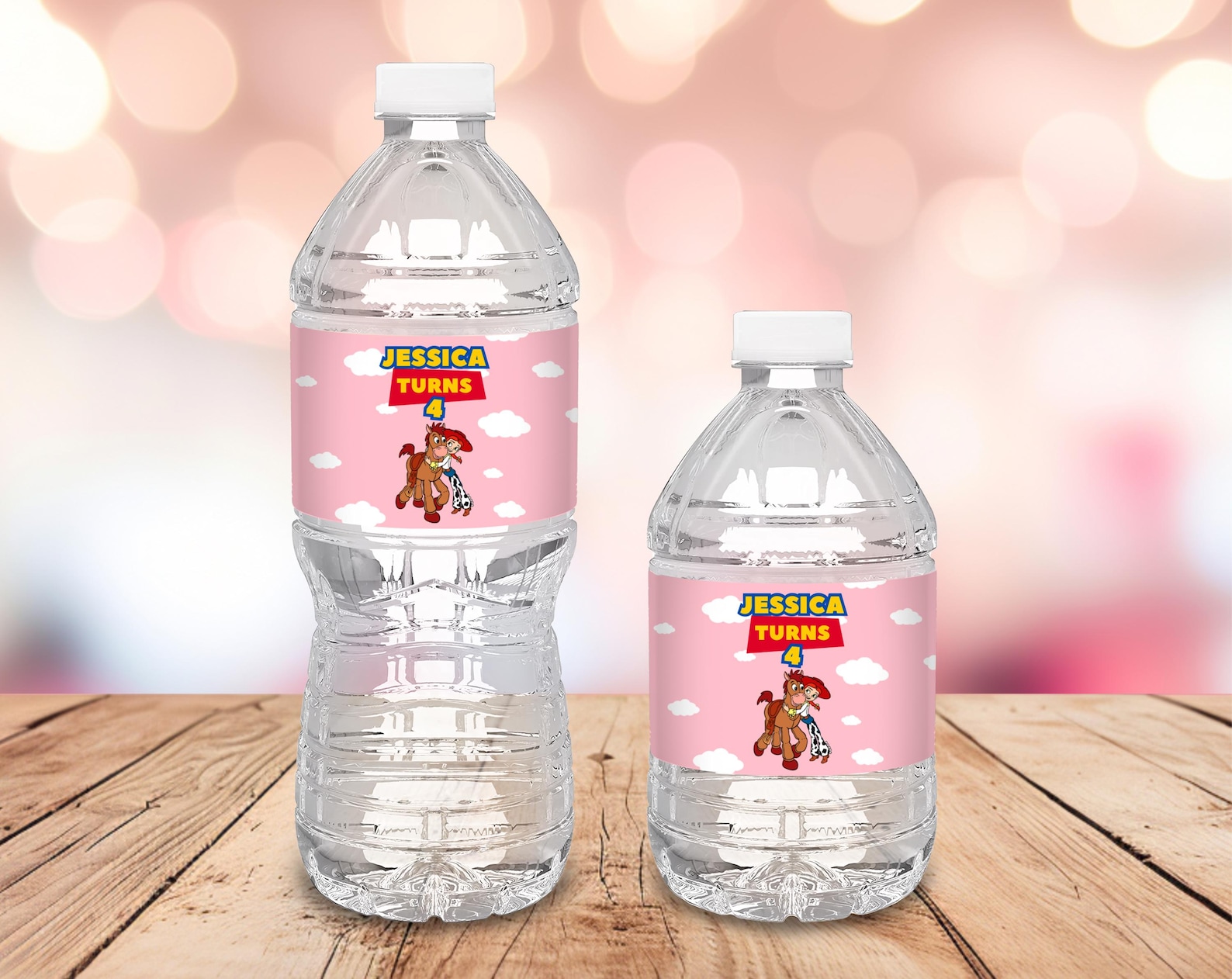 Pink Toy Story Water Bottle Labels: Personalized Jessie Birthday - Etsy