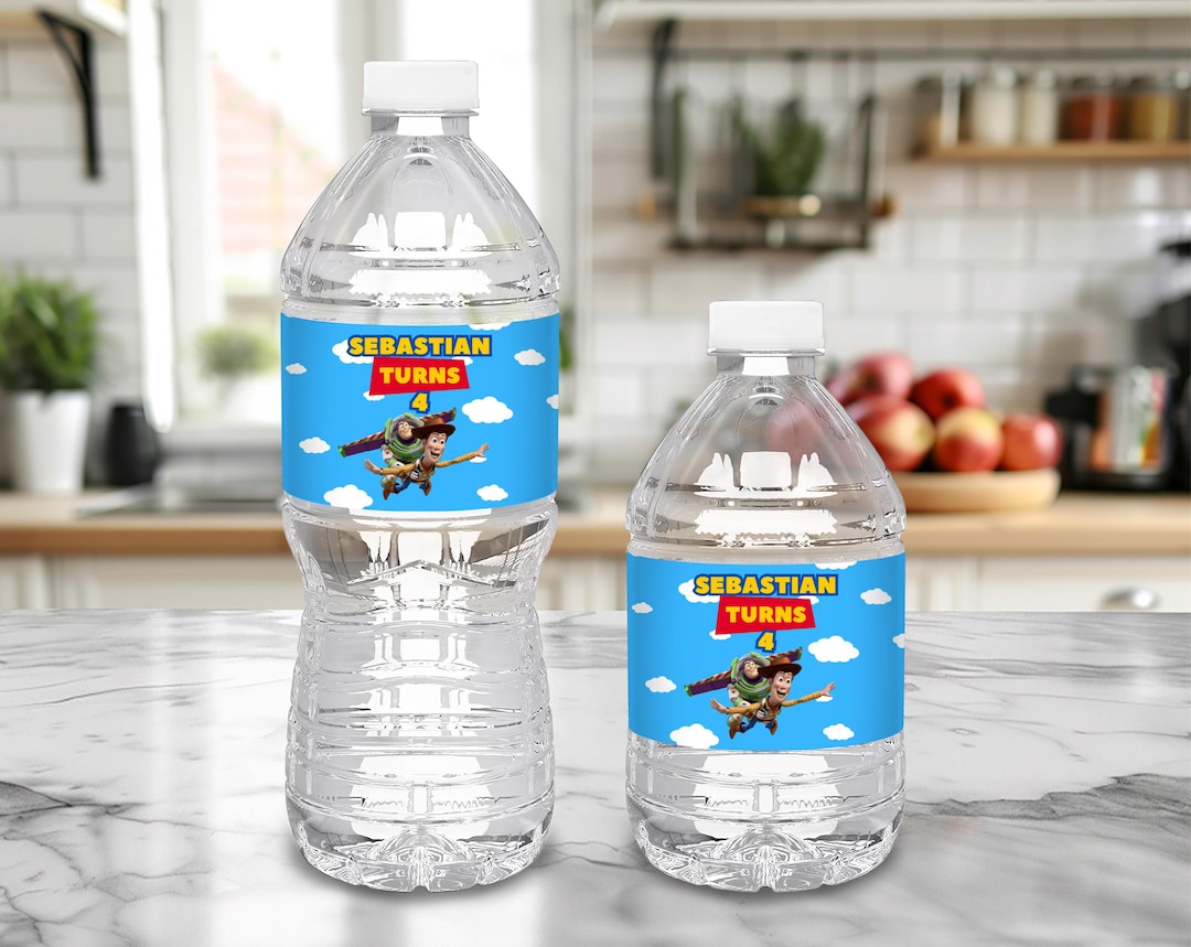 Toy Story Water Bottle Labels, Personalized Editable Birthday Labels ...