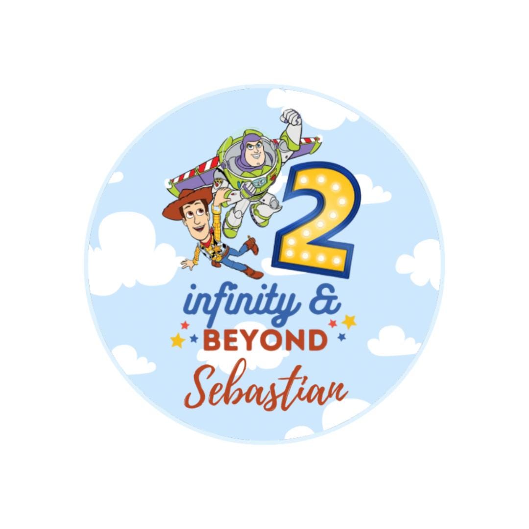 Two Infinity and Beyond Stickers Personalized Digital Stickers ...