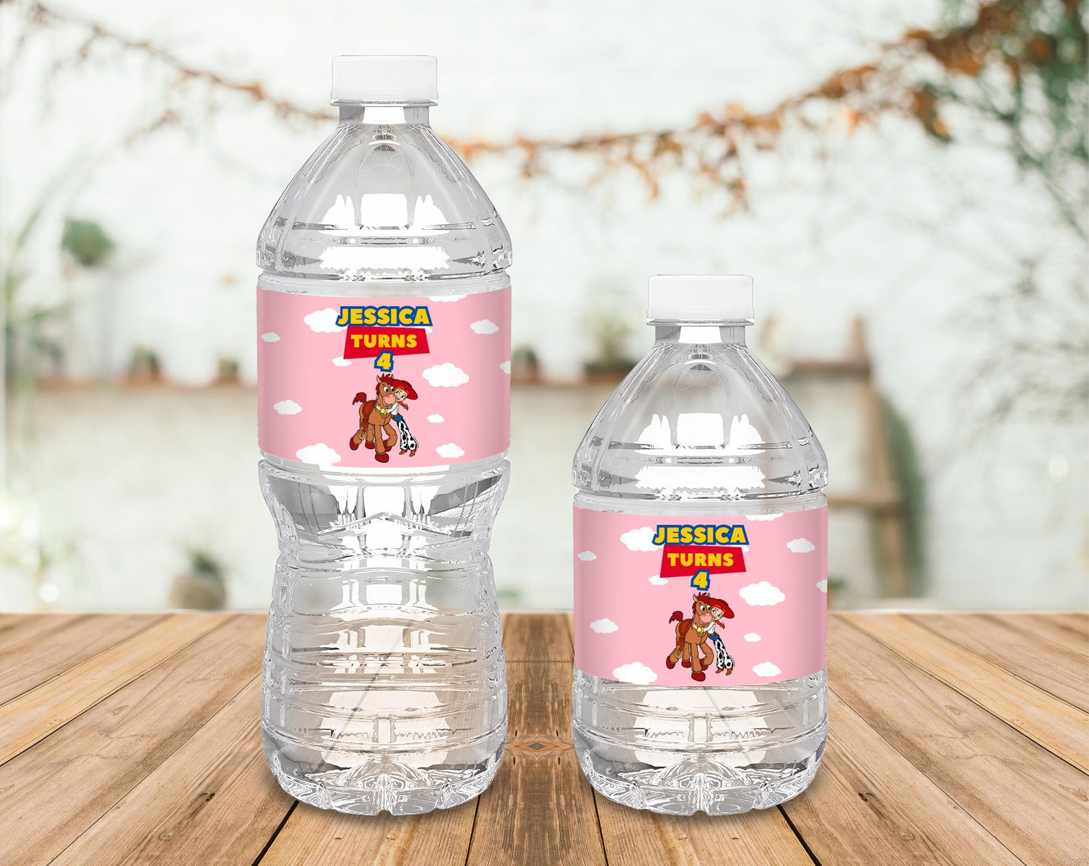Pink Toy Story Water Bottle Labels: Personalized Jessie Birthday - Etsy