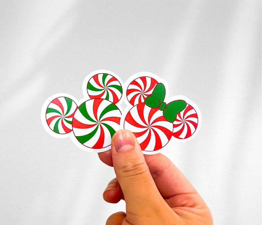 Minnie and Mickey Peppermint Sticker, Minnie Mouse Vinyl Sticker for ...