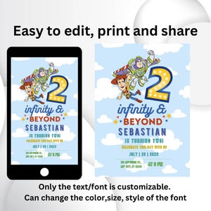 Two Infinity and Beyond Birthday Invitation 2 Infinity and Beyond ...