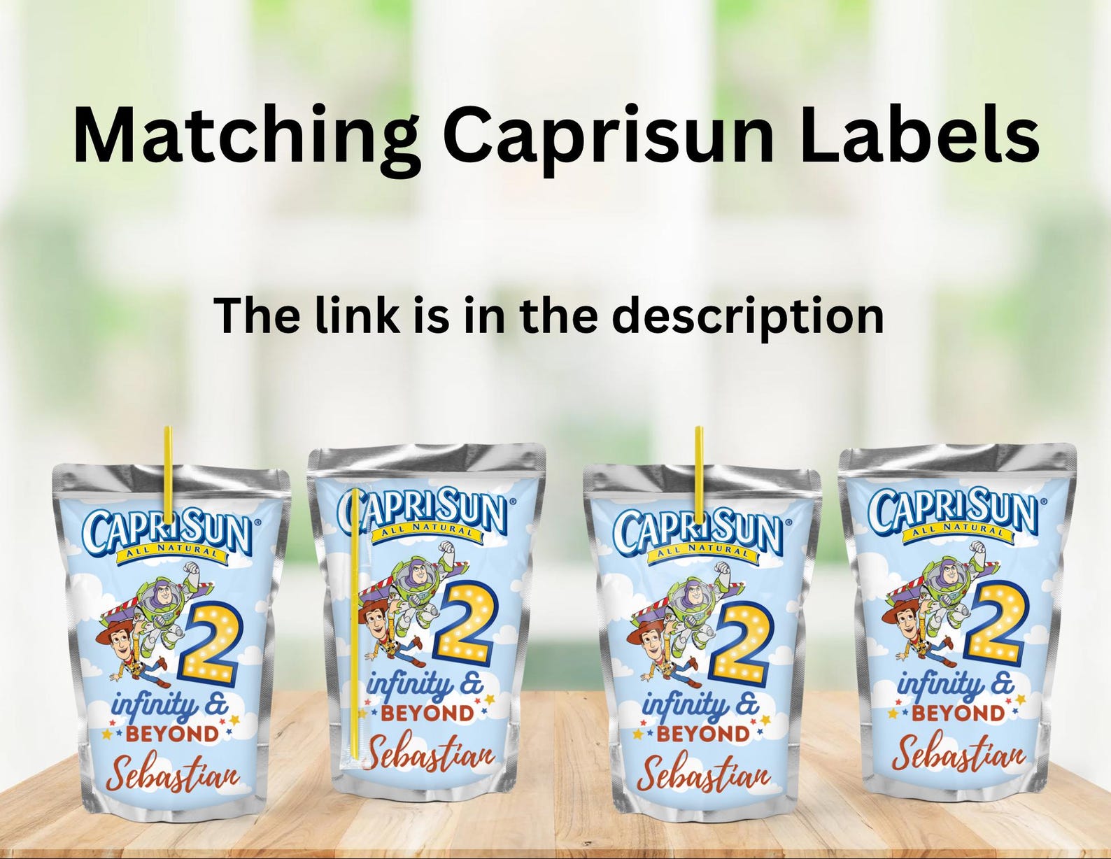 Two Infinity and Beyond Water Bottle Labels: Personalized Birthday ...