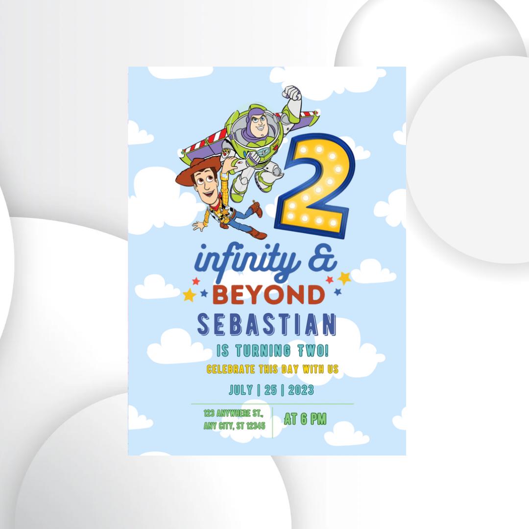 Two Infinity and Beyond Birthday Invitation 2 Infinity and Beyond ...