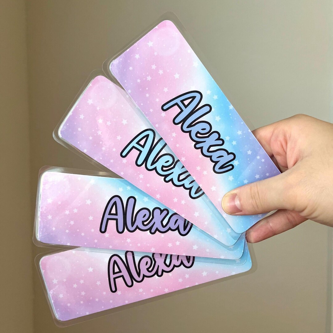 Personalized Pastel Rainbow Bookmark: Laminated Name Bookmark for Girls ...