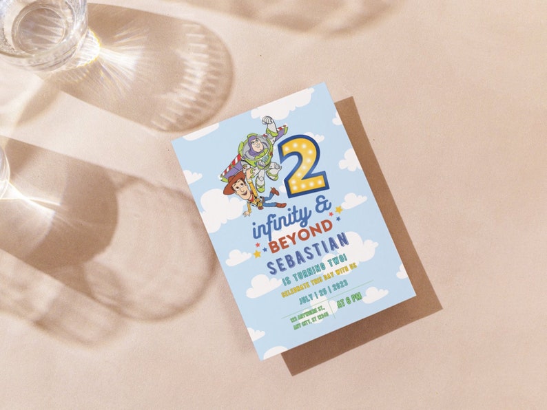 Invitación de cumpleaños de dos Infinity and Beyond 2 Infinity and ...