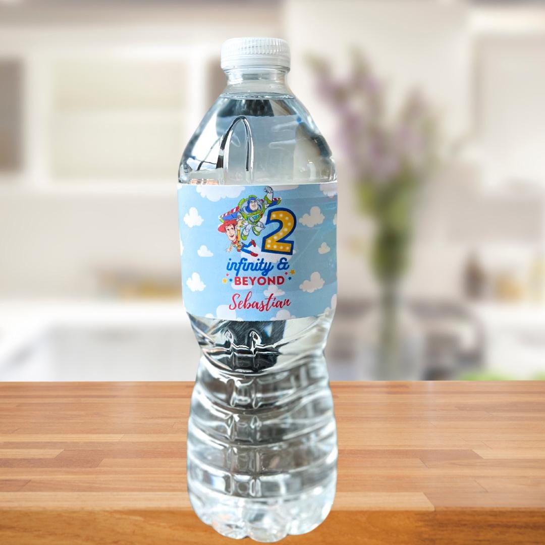 Two Infinity and Beyond Water Bottle Labels: Personalized Birthday ...