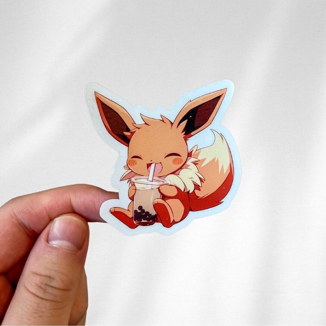 Eevee Sticker, Pokemon Vinyl Sticker for Her, Anime Waterproof Sticker ...
