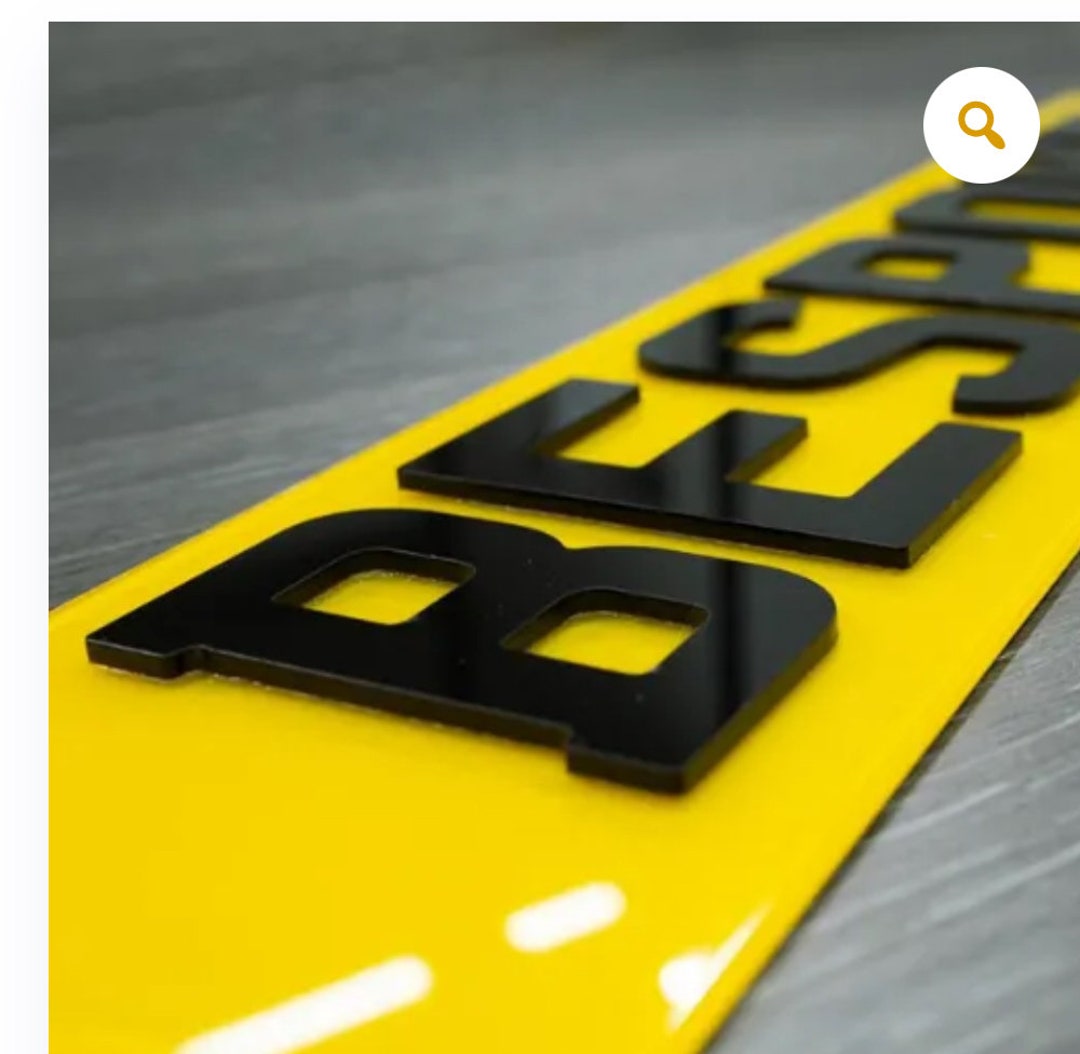 A Pair of Acrylic Number Plates 4D and 5D - Etsy