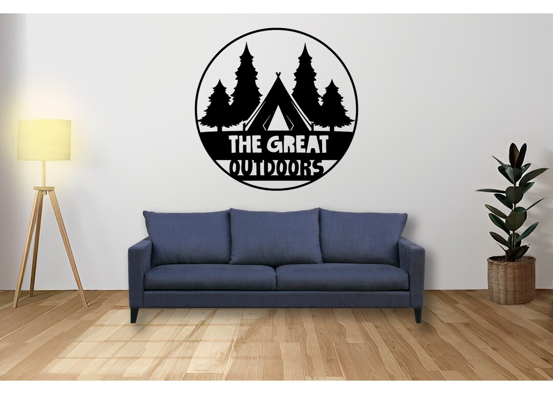 The Great Outdoors Sign Metal Art DXF File and PNG Home Decor - Etsy