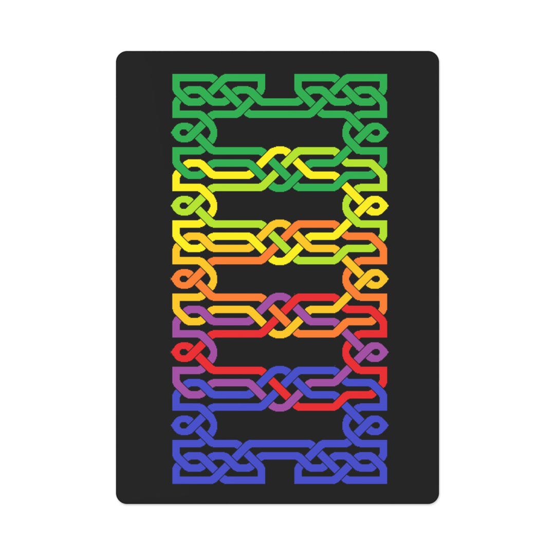 Rainbow Celtic Knot Poker Cards - Etsy