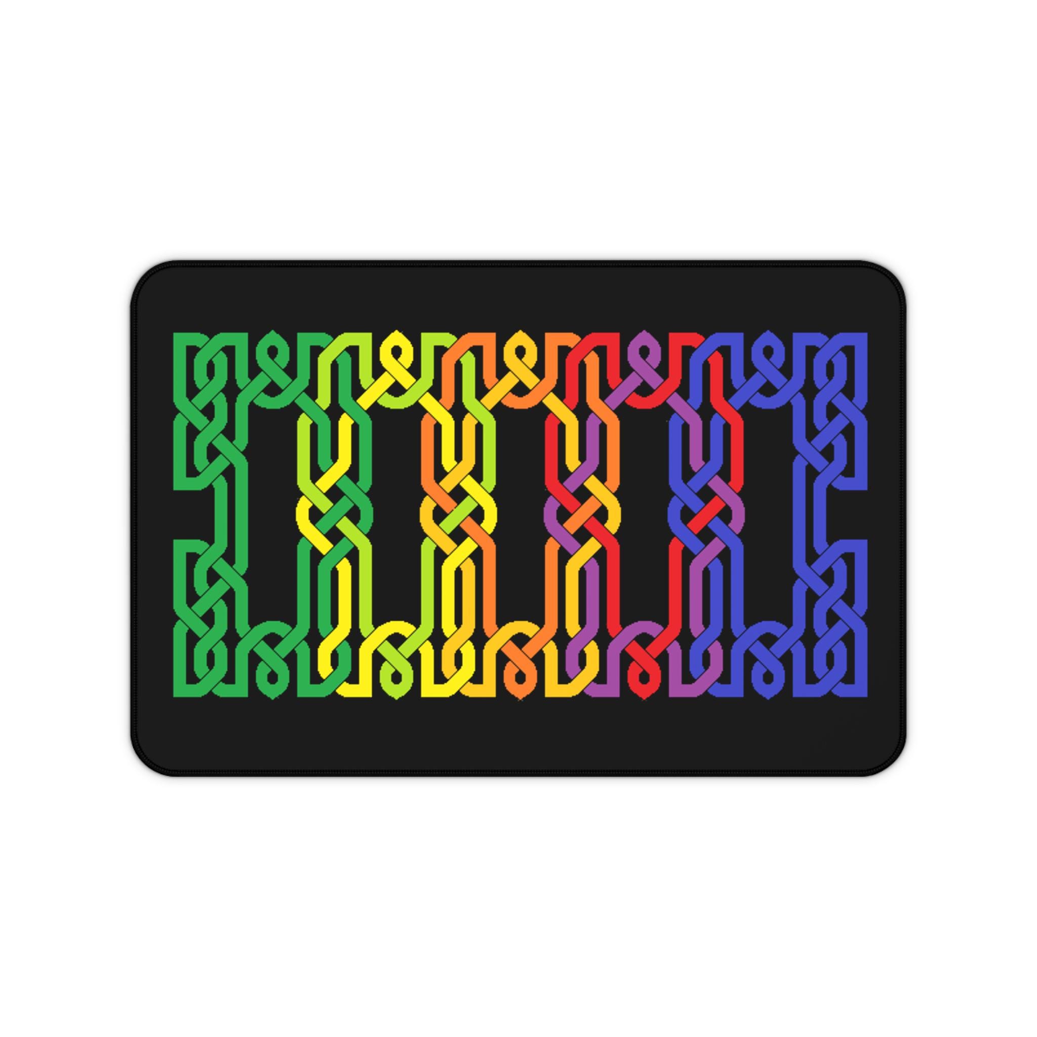 Rainbow Celtic Knot Desk Mat - Etsy