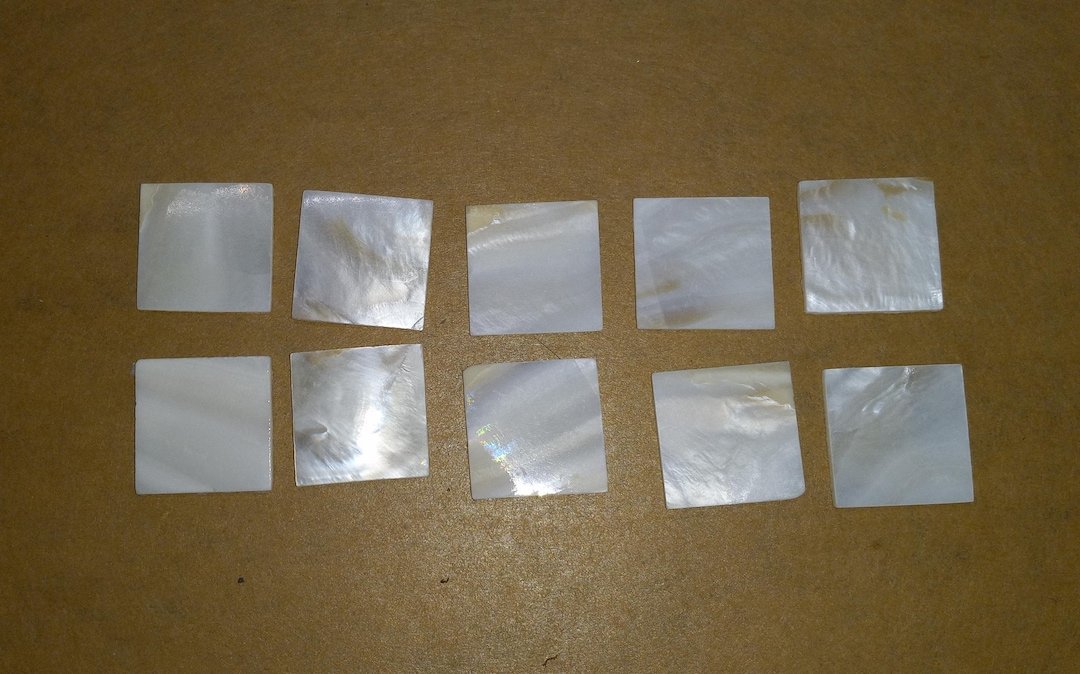 10 Pieces Genuine Mother of Pearl Shell Inlay Square Blanks 20mm 20mm X ...