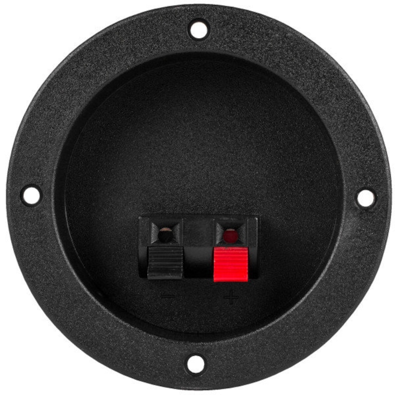 Set of 2 - Speaker Terminal Mounting Unit -spring Loaded 4-1/2" Round ...