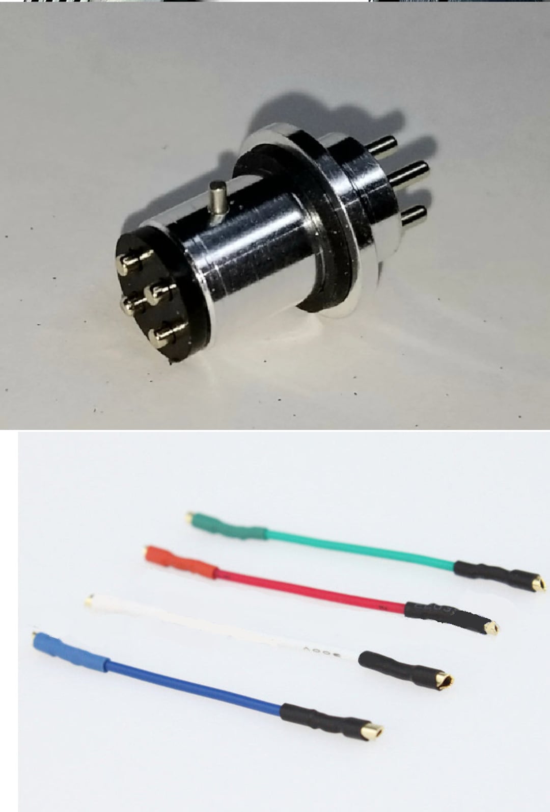 4-pin Gold Plated EMT Headshell Connector - With 4 Pc. Lead Wire Set ...