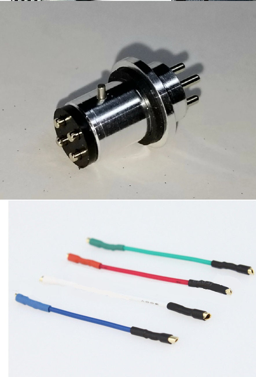 4-pin Gold Plated EMT Headshell Connector - With 4 Pc. Lead Wire Set ...