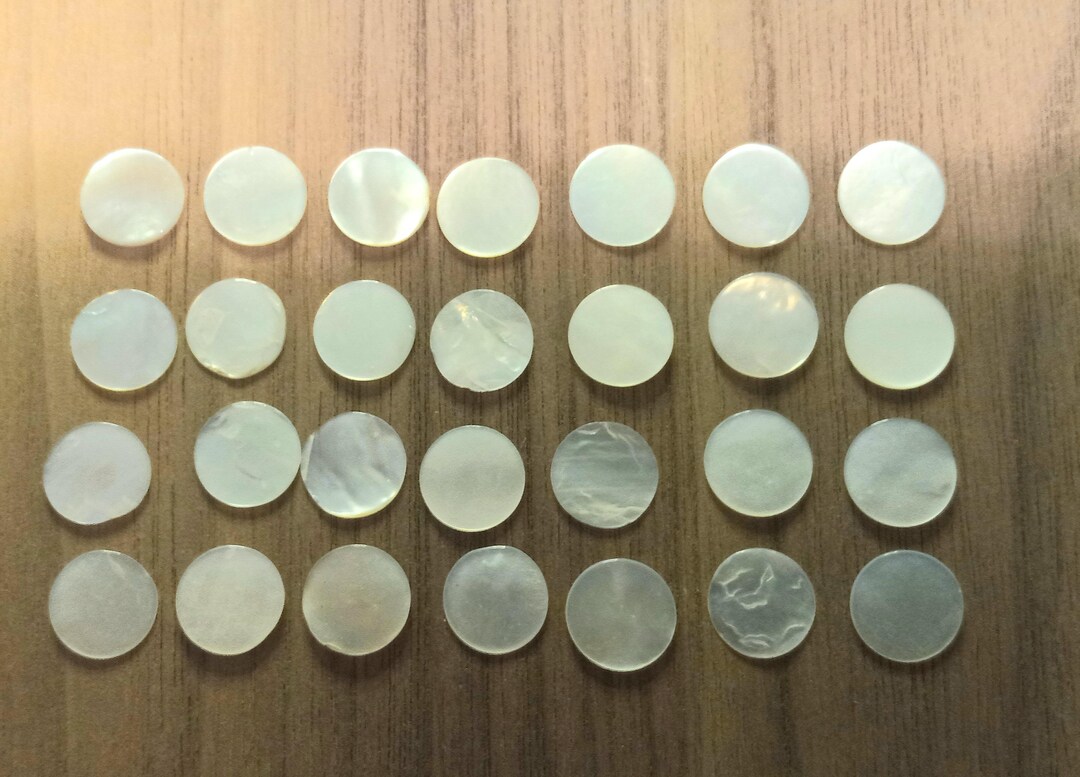 28 Pieces Genuine Mother of Pearl Shell Inlay Blanks 11mm×1.3mm Guitar ...