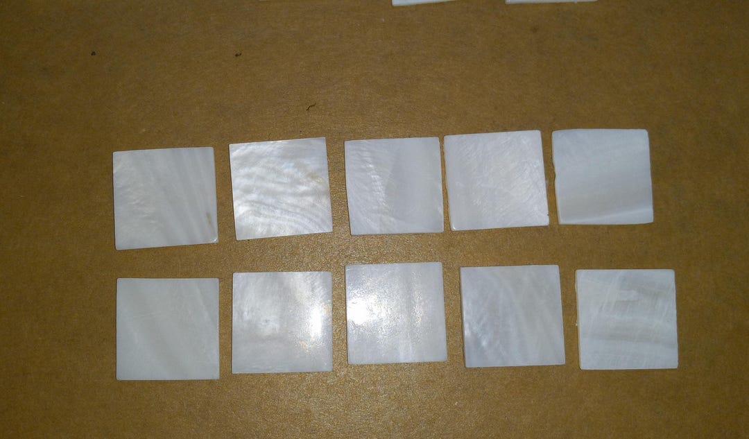 10 Pieces Genuine Mother of Pearl Shell Inlay Square Blanks 20mm 20mm X ...