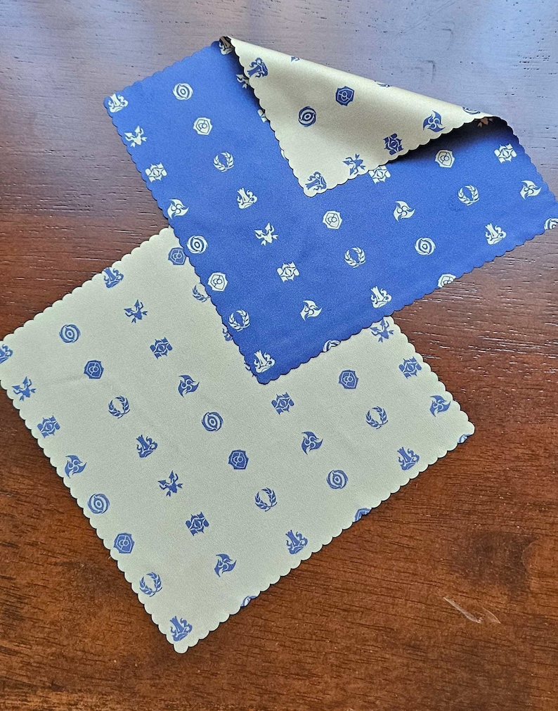 Aeon Symbols, Blue & Yellow, Double-sided Microfiber Cloth Honkai: Star ...