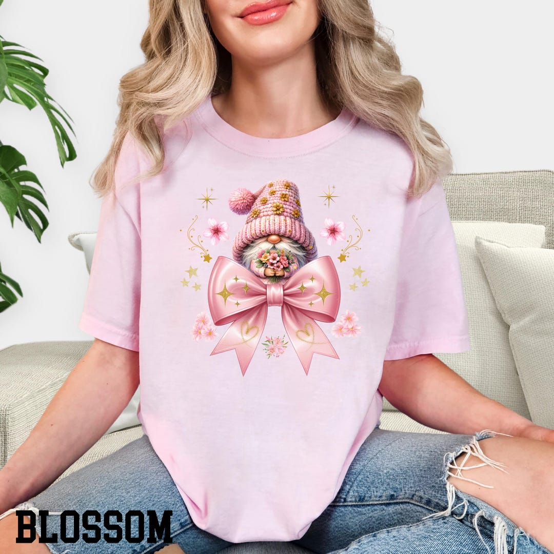 Gnome Flowers Vintage Trendy Shirt, Comfort Colors Shirt, Cottagecore ...