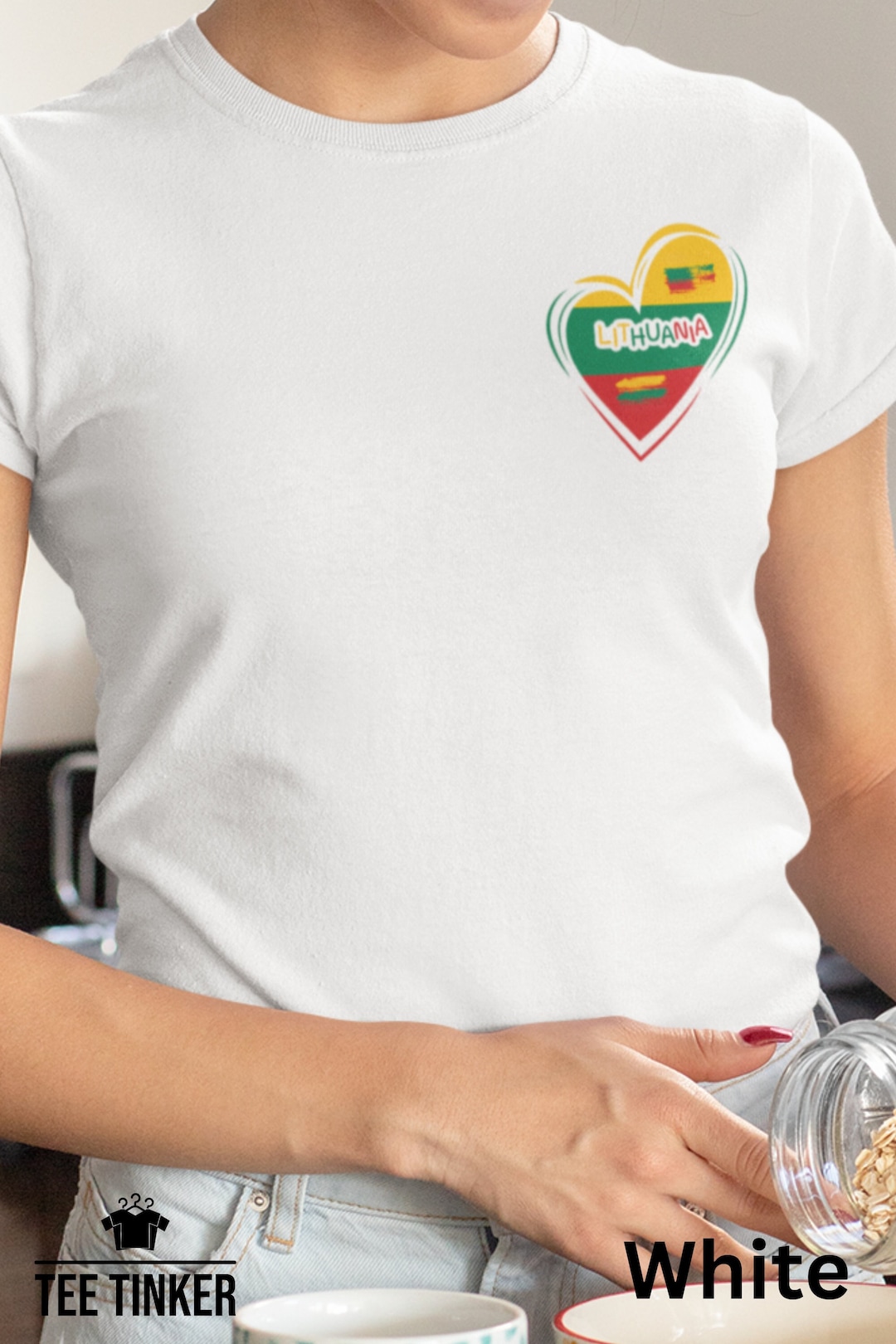 Lithuania Shirt Featuring Heart Colored in Lithuania Flag, Lithuania ...