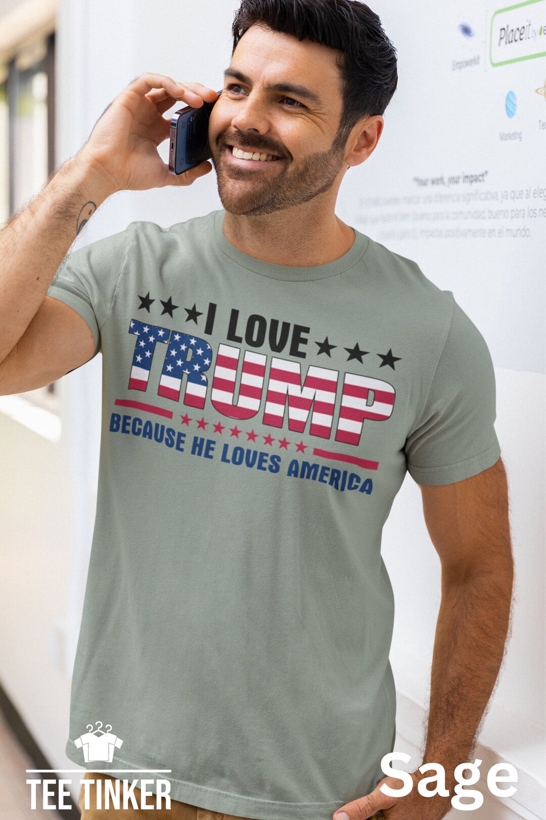 I Love Trump Tee Shirt or Sweatshirt, Patriotic Gift Tee, President ...