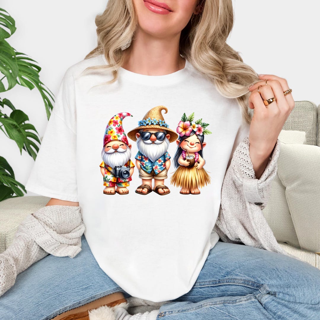 Hawaiian Gnome Shirt - Comfort Color Trendy Gnome Sweatshirt, Summer ...