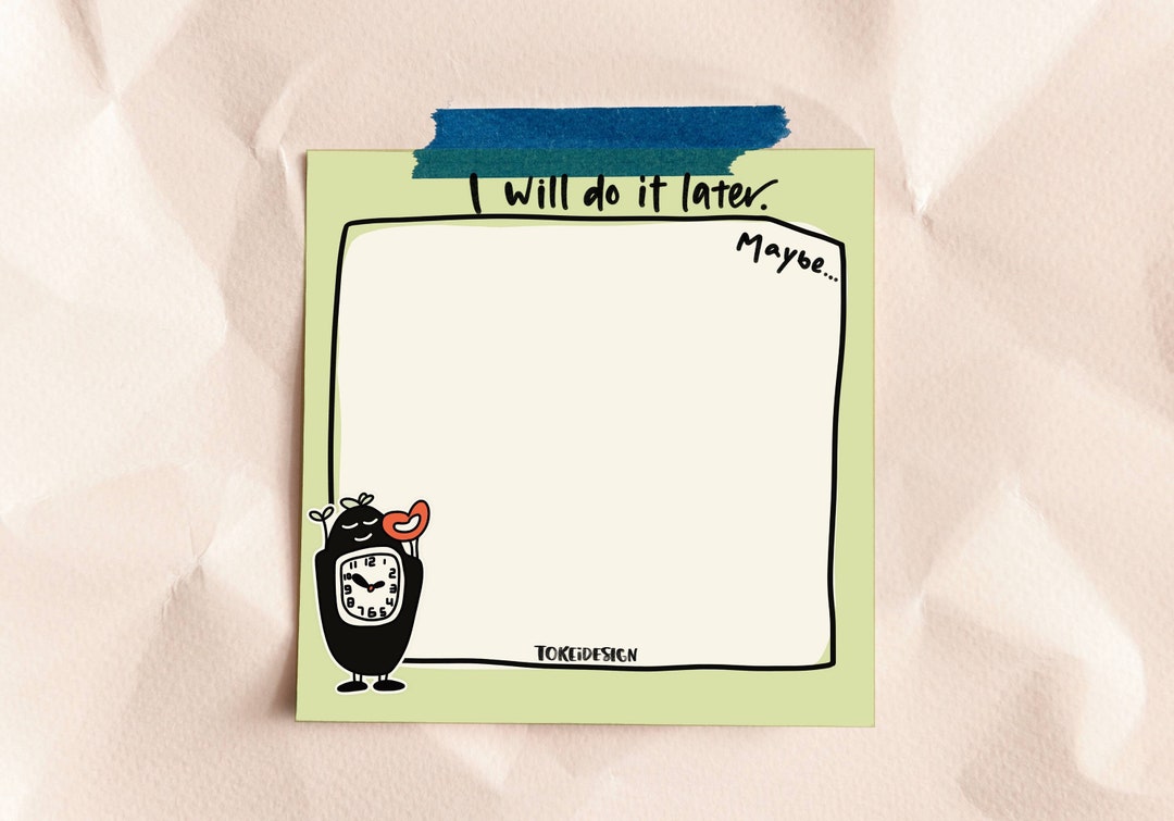 Cute Sticky Notes | Funny Post It Memo Pad | To-do List | Stationery ...