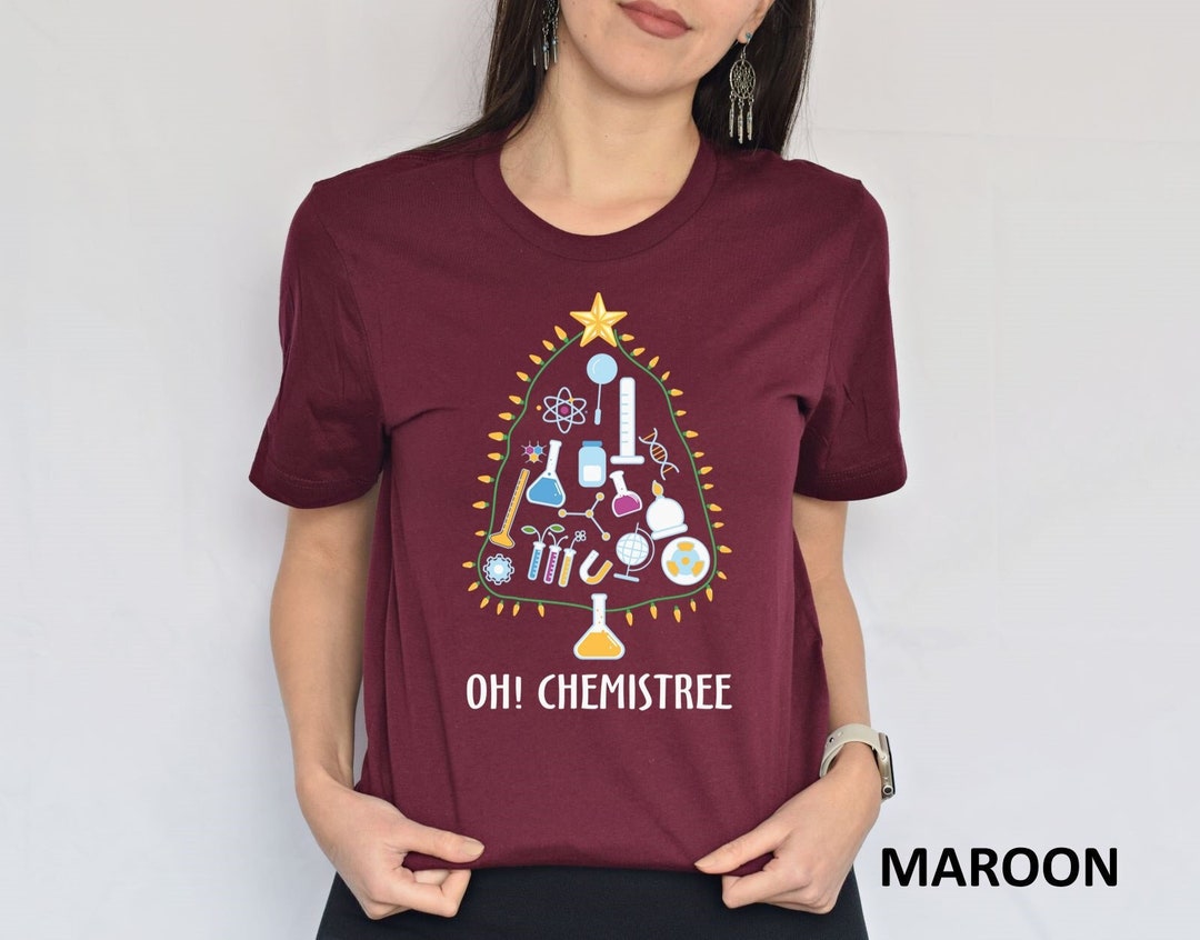 Oh Chemistree Shirt, Science Tree Christmas Shirt, Science Laboratory Xmas Shirt, Chemistry Tree ...