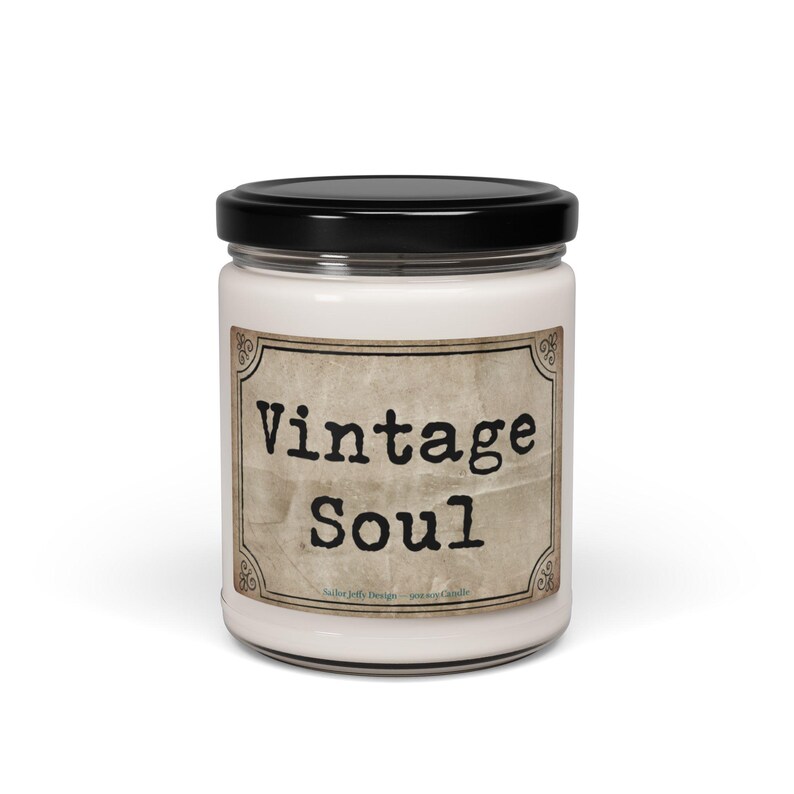 Soy Candle, Vintage Soul Design, 9oz Scented Candle for Old Soul, Feel ...