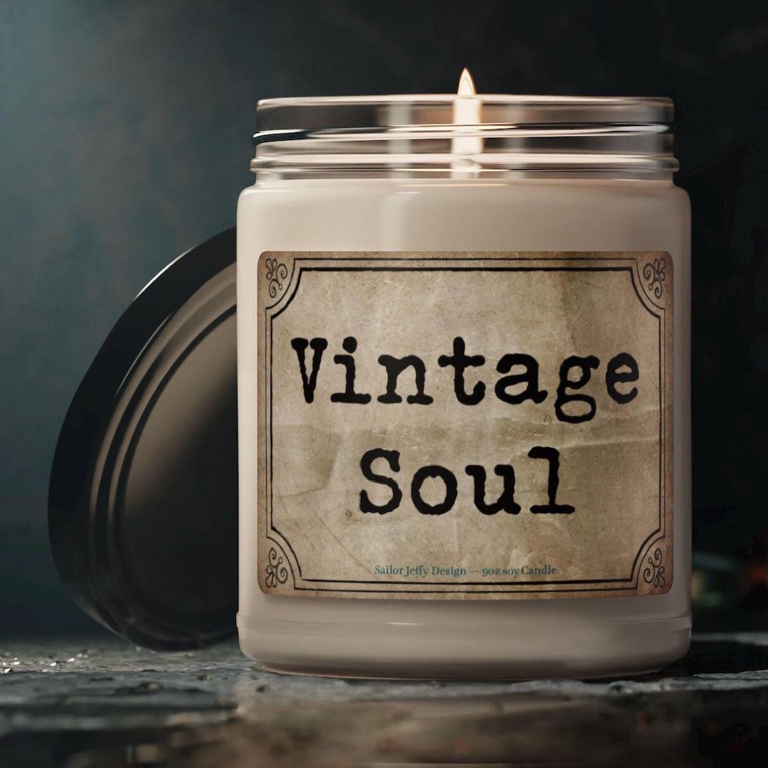 Soy Candle, Vintage Soul Design, 9oz Scented Candle for Old Soul, Feel ...
