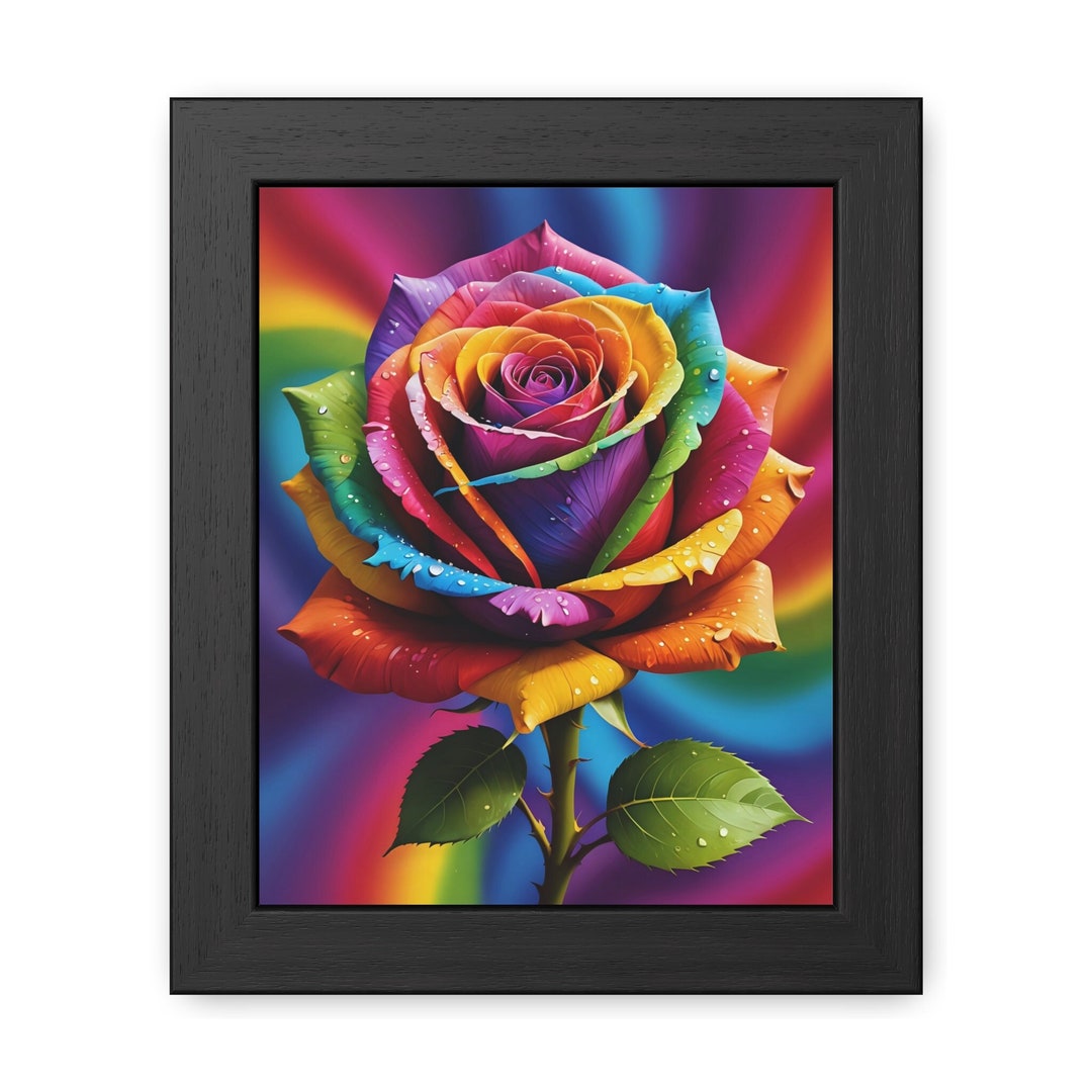 Pride Rose Art Digital Download, Gay Wall Art, Pride Print, Rainbow ...