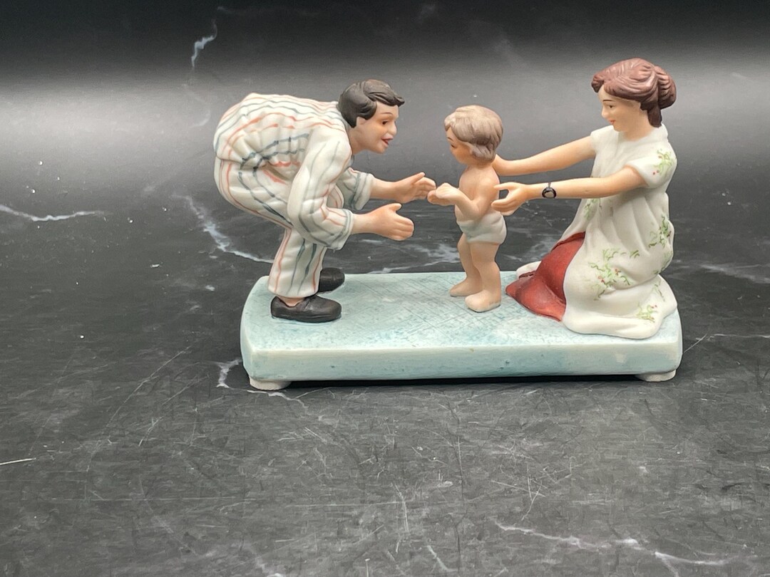 Vintage Norman Rockwell Museum baby's First Step Collectable Figurine ...