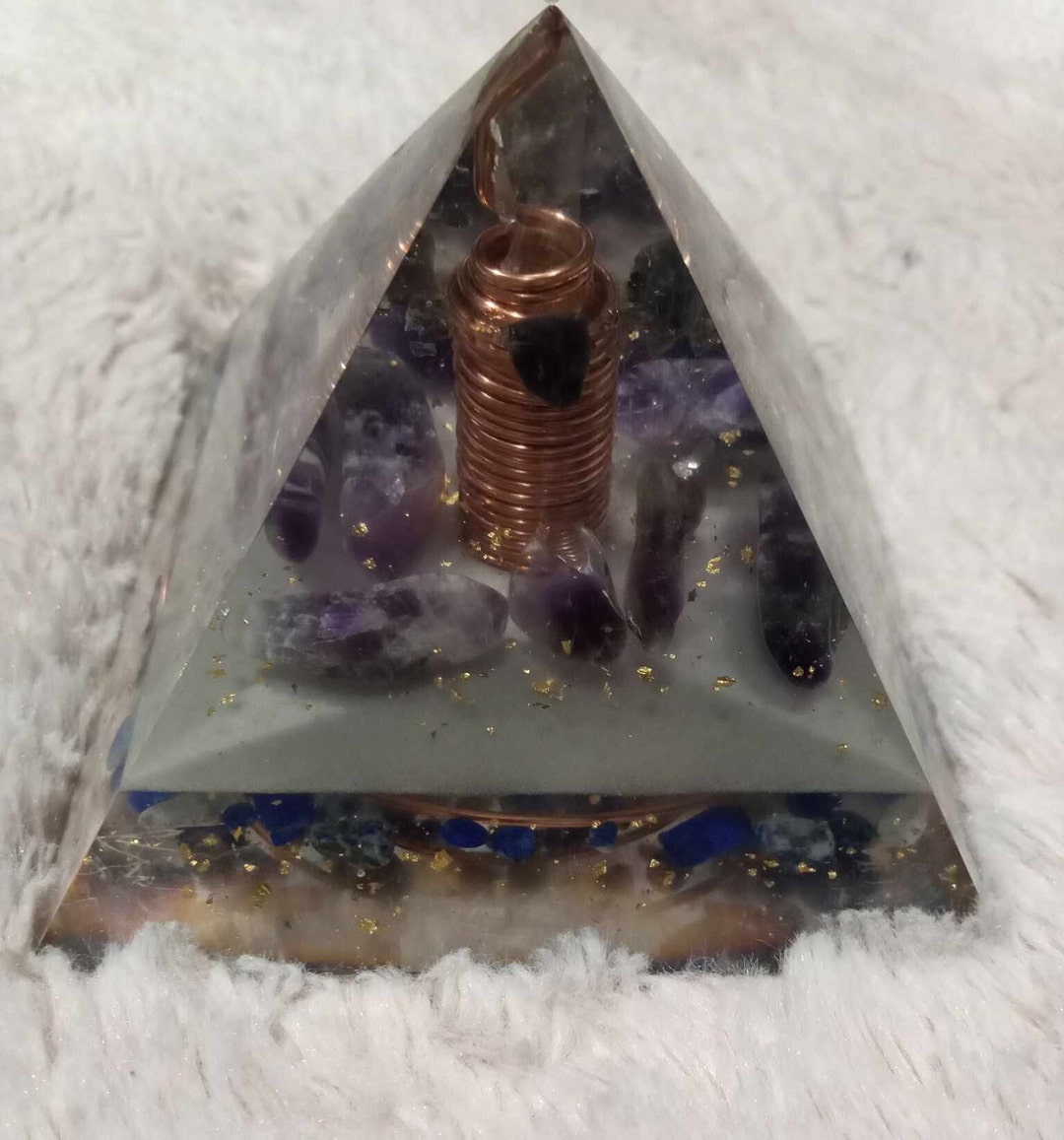Amethyst & Lapis Lazuil Orgone Pyramid - Etsy