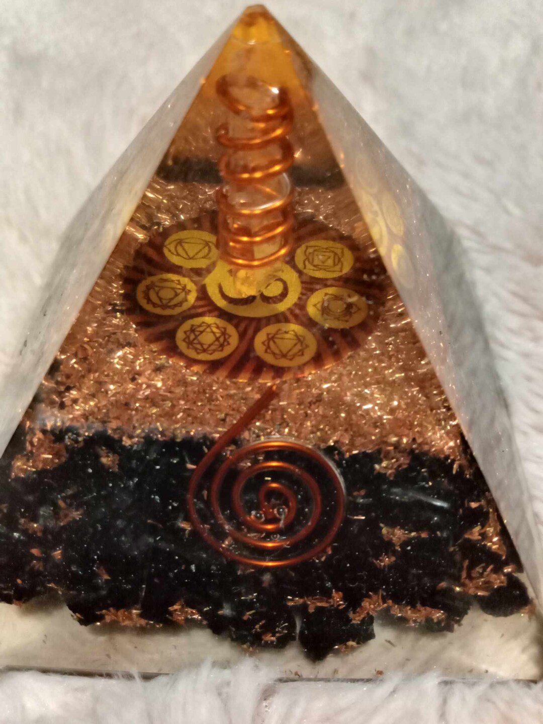 Phantom Quartz & Shungite Orgone Pyramid - Etsy