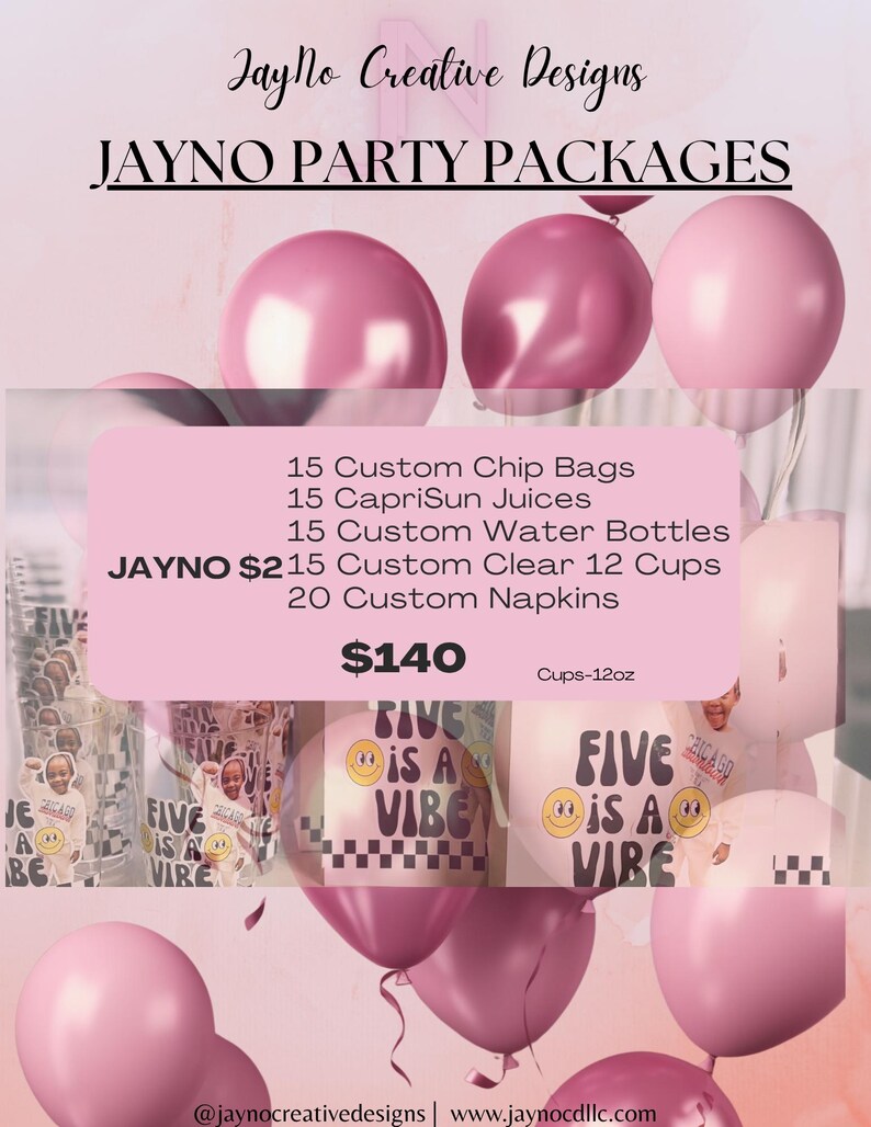 Jayno Custom Party Packages - Etsy