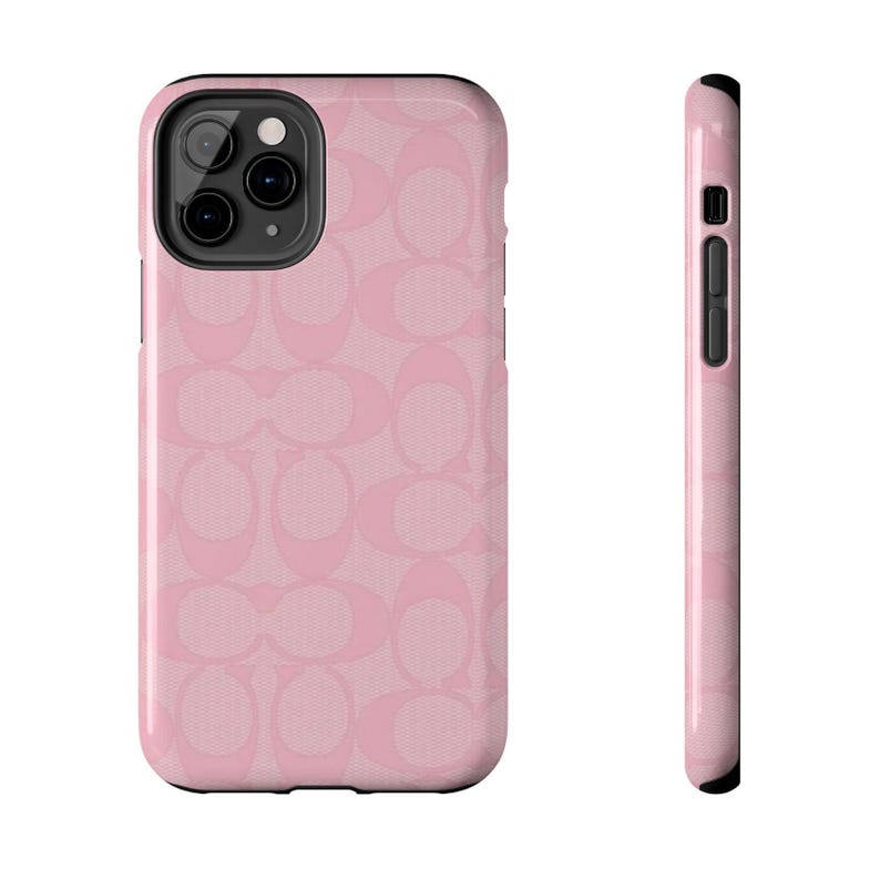 Coach-tough Phone Cases in Elegant Pink Pattern | Durable, Cute, Unique ...