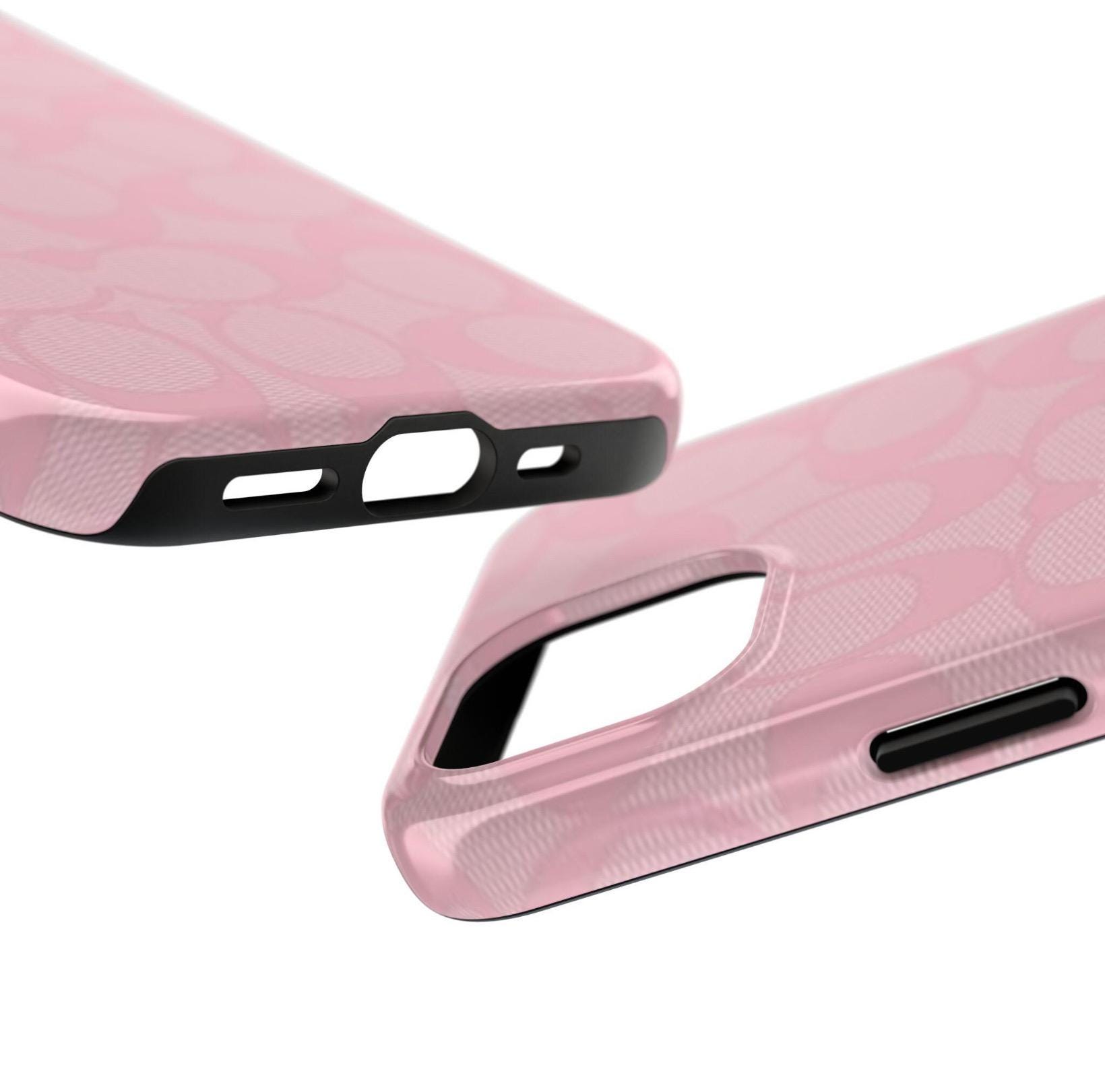 Coach-tough Phone Cases in Elegant Pink Pattern | Durable, Cute, Unique ...