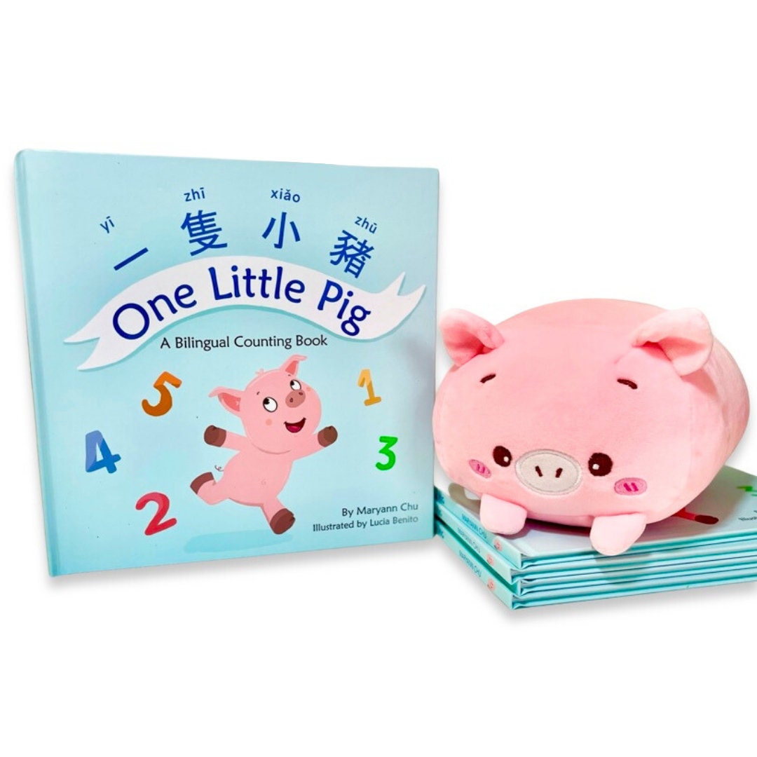 Bilingual Counting Book + Pig Plushie. Written in Simplified Chinese ...