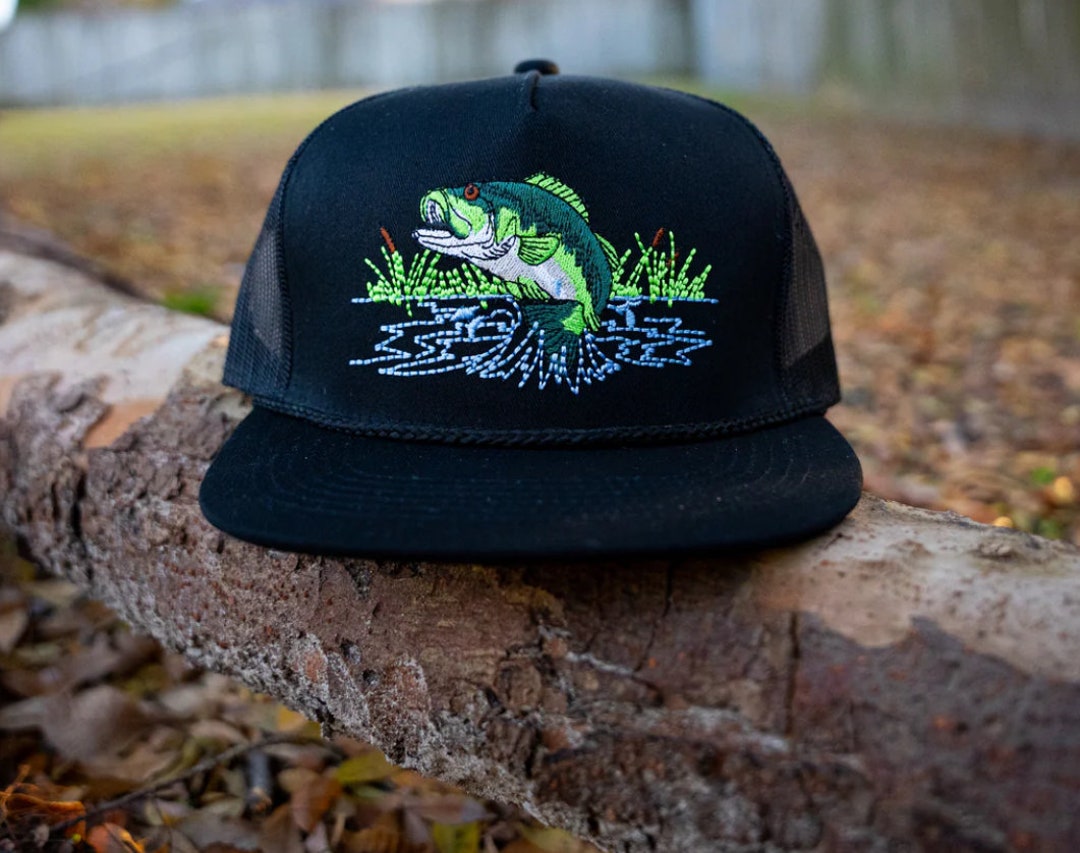 Largemouth Bass Black Rope Hat - Etsy