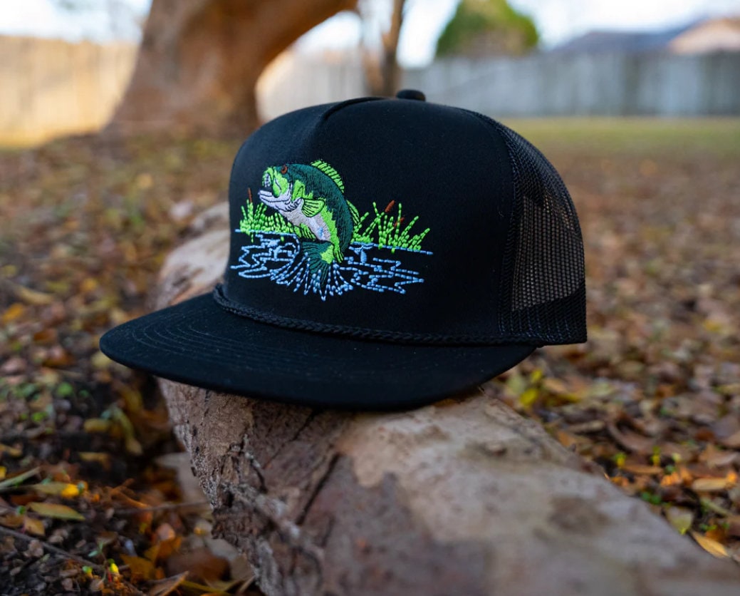 Largemouth Bass Black Rope Hat - Etsy