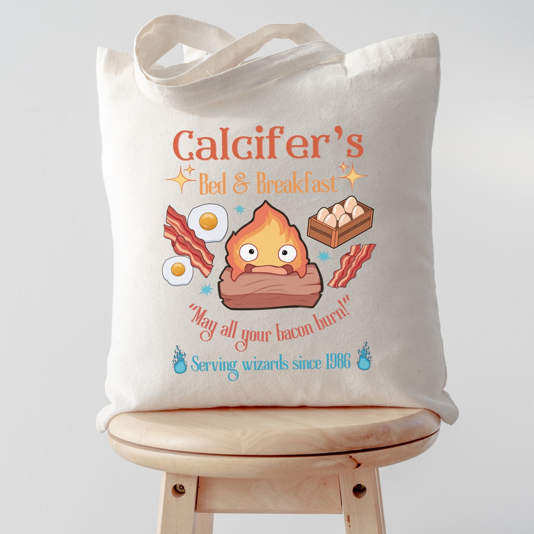 Howl’s Moving Castle Inspired Calcifer's Bed & Breakfast Tote Bag ...