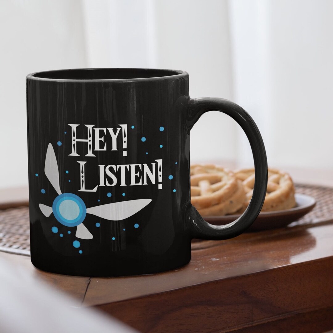 Navi 'hey Listen' Legend of Zelda Ocarina of Time Inspired 11oz Black ...