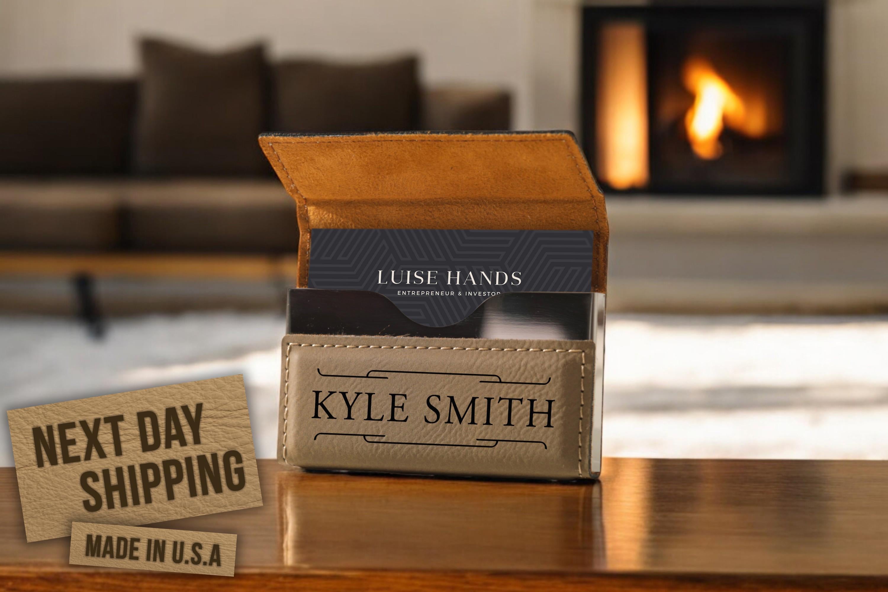 Personalized Card Holder, Business Card Holder, Slim Card Holder ...