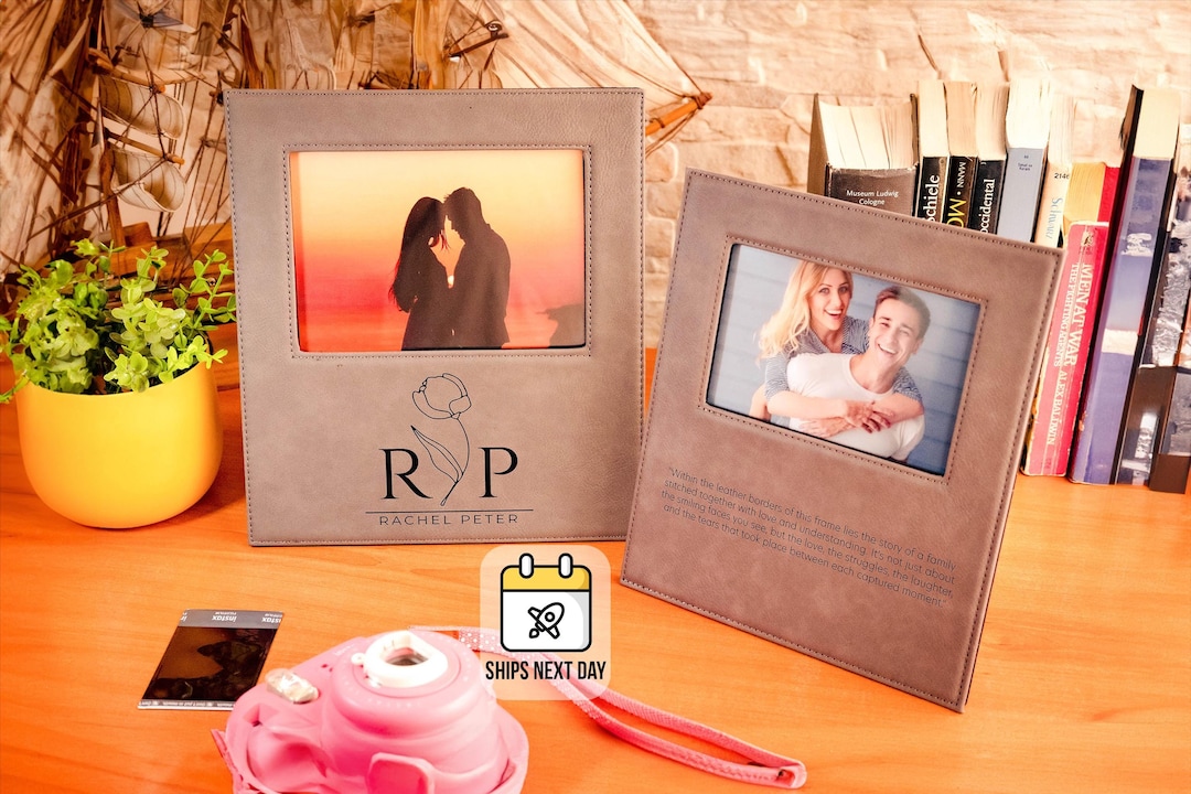 Personalized Photo Frame, Customed Photo Frame, Leather Travel Photo ...