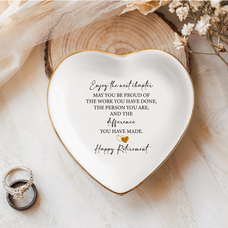 Happy Retirement Ring Dish, Personalized Retirement Ring Dish, Custom ...