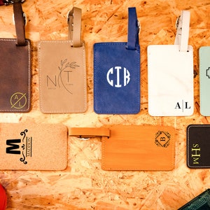Engraved Luggage Tags, Personalized Leather Luggage Tag, Gift Idea, Wedding Gifts, Luggage Tag ...