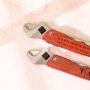 Personalized Multi Wrench Tool, Custom Multi Tool for Dad, Wooden Multi Tool, Father's Day Gift ...